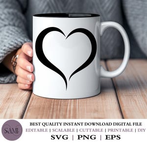 Beautiful Open Heart SVG, PNG, Digital Download. - Etsy