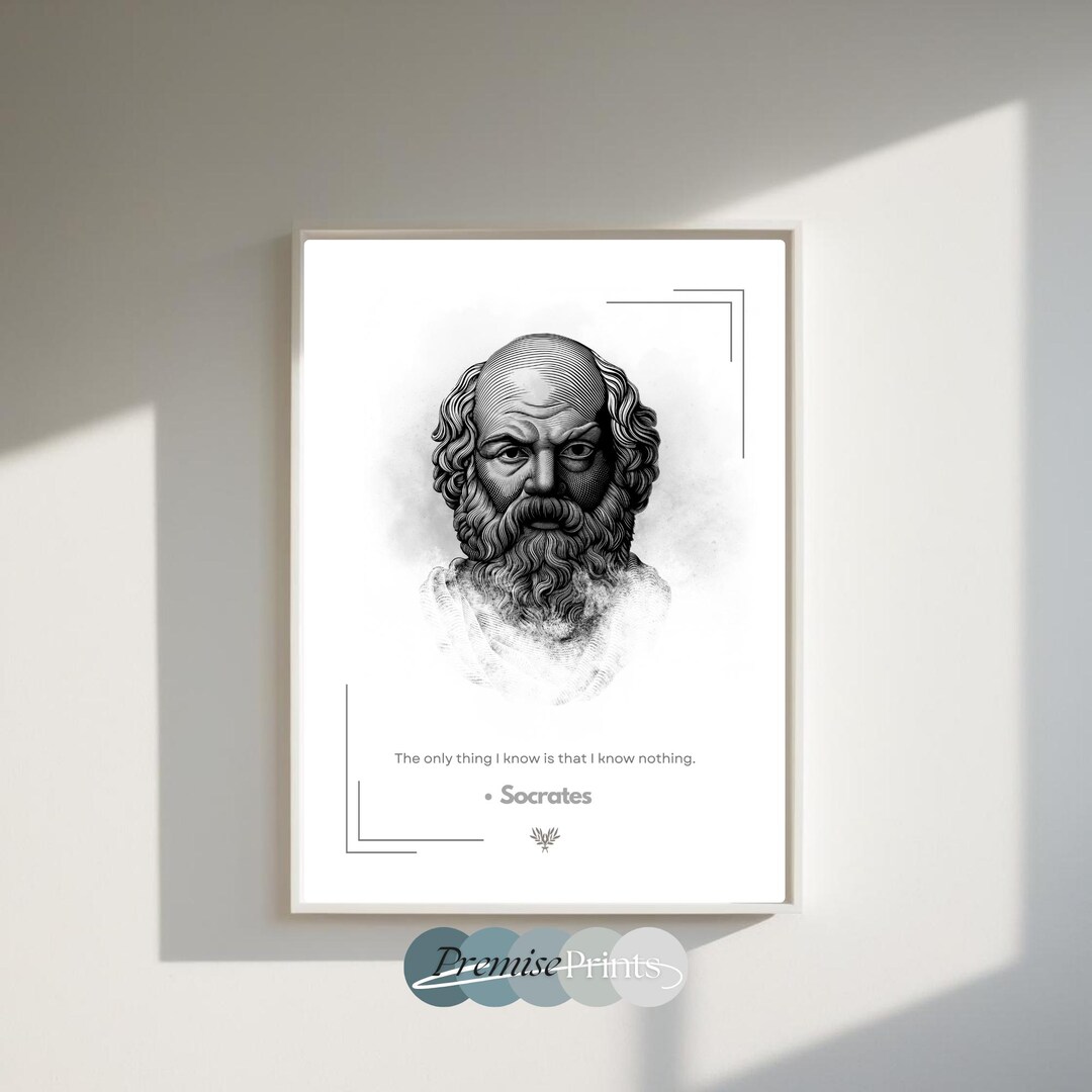 Socrates the Philosopher Quote Poster, Printable Art, Philosopher ...