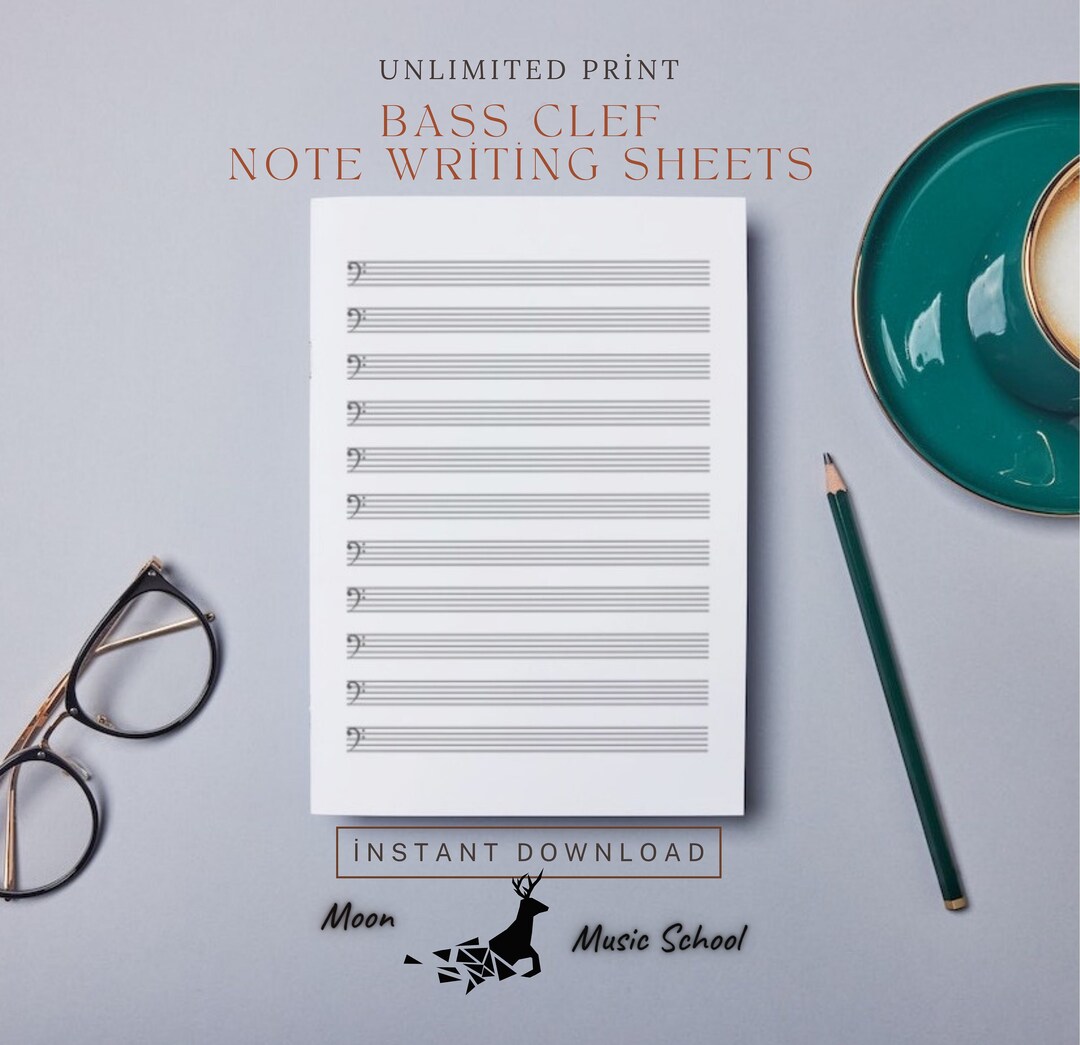 Sheet Music Sheets, Unlimited Print at Home Staff Paper, Ledger Paper ...