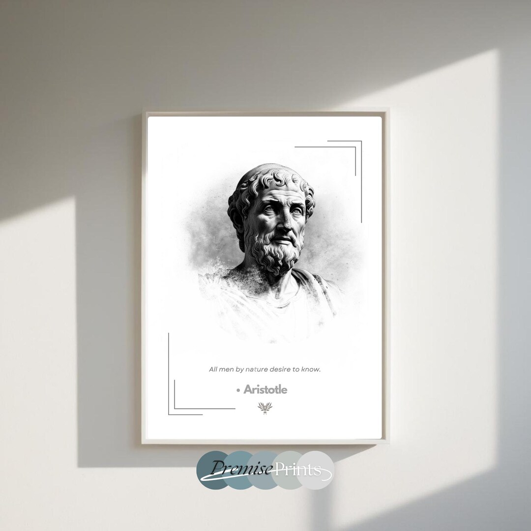 Aristotle the Philosopher Quote Poster, Printable Art, Philosopher ...