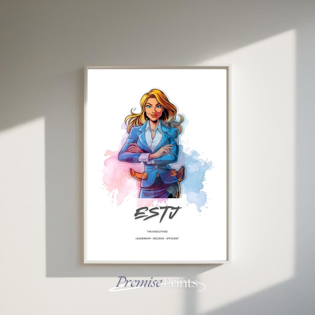 ESTJ Printable Art, MBTI, Modern Home Decor, Motivational Wall Art ...