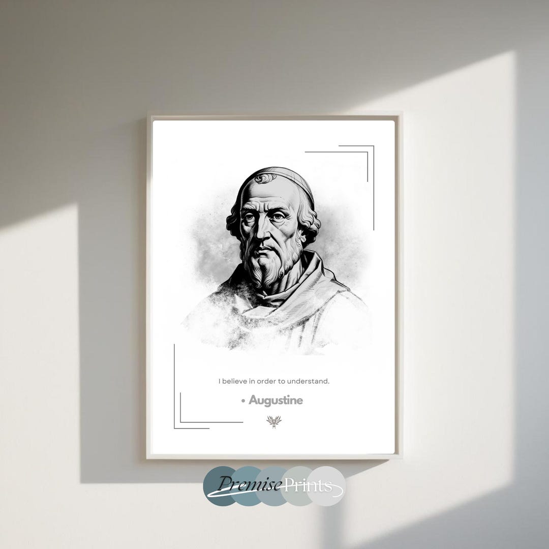 Augustine the Philosopher Quote Poster, Printable Art, Philosopher ...