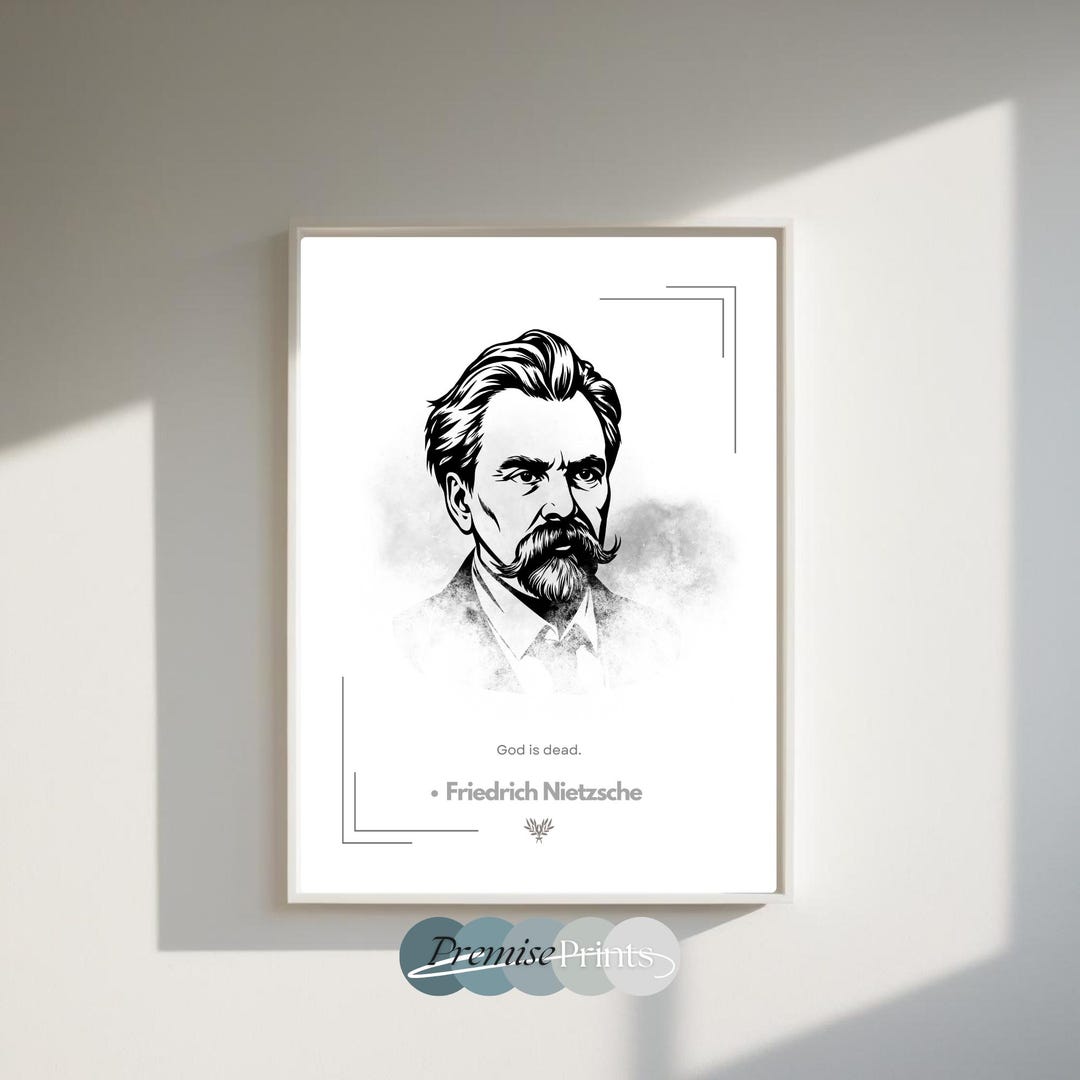 Friedrich Nietzsche the Philosopher Quote Poster, Philosopher Poster ...