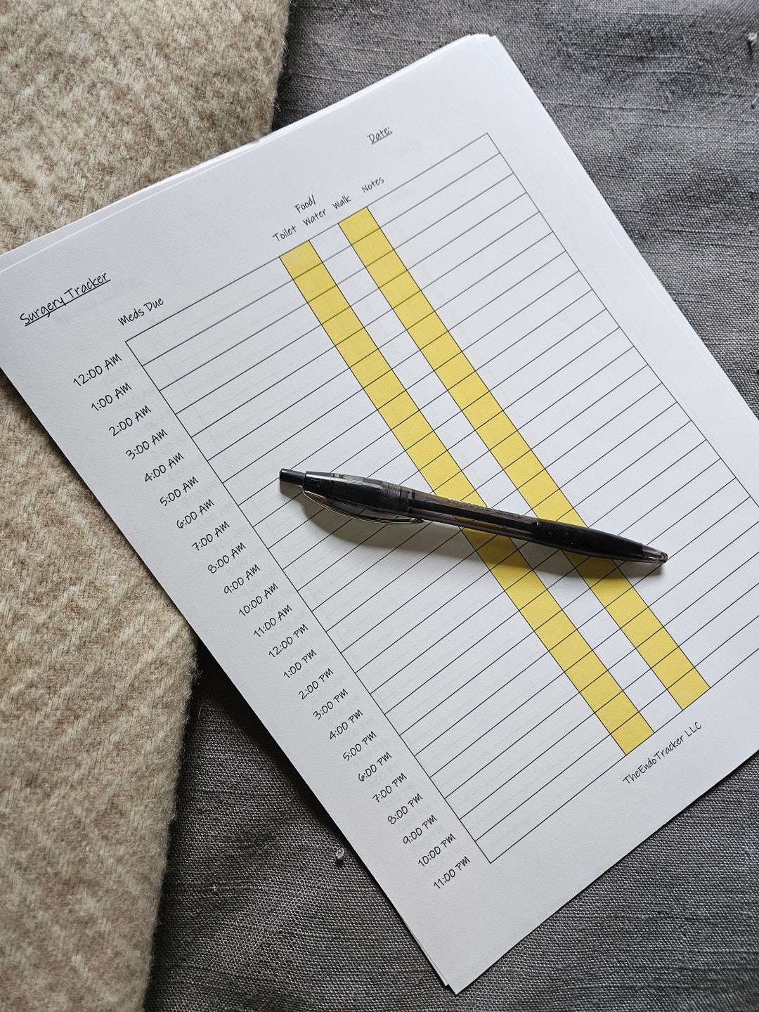 Surgery Care Plan Tracker - Etsy