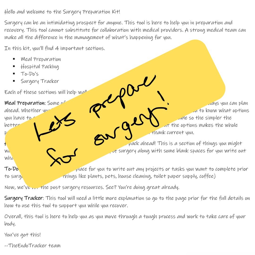 Surgery Preparation Kit - Etsy