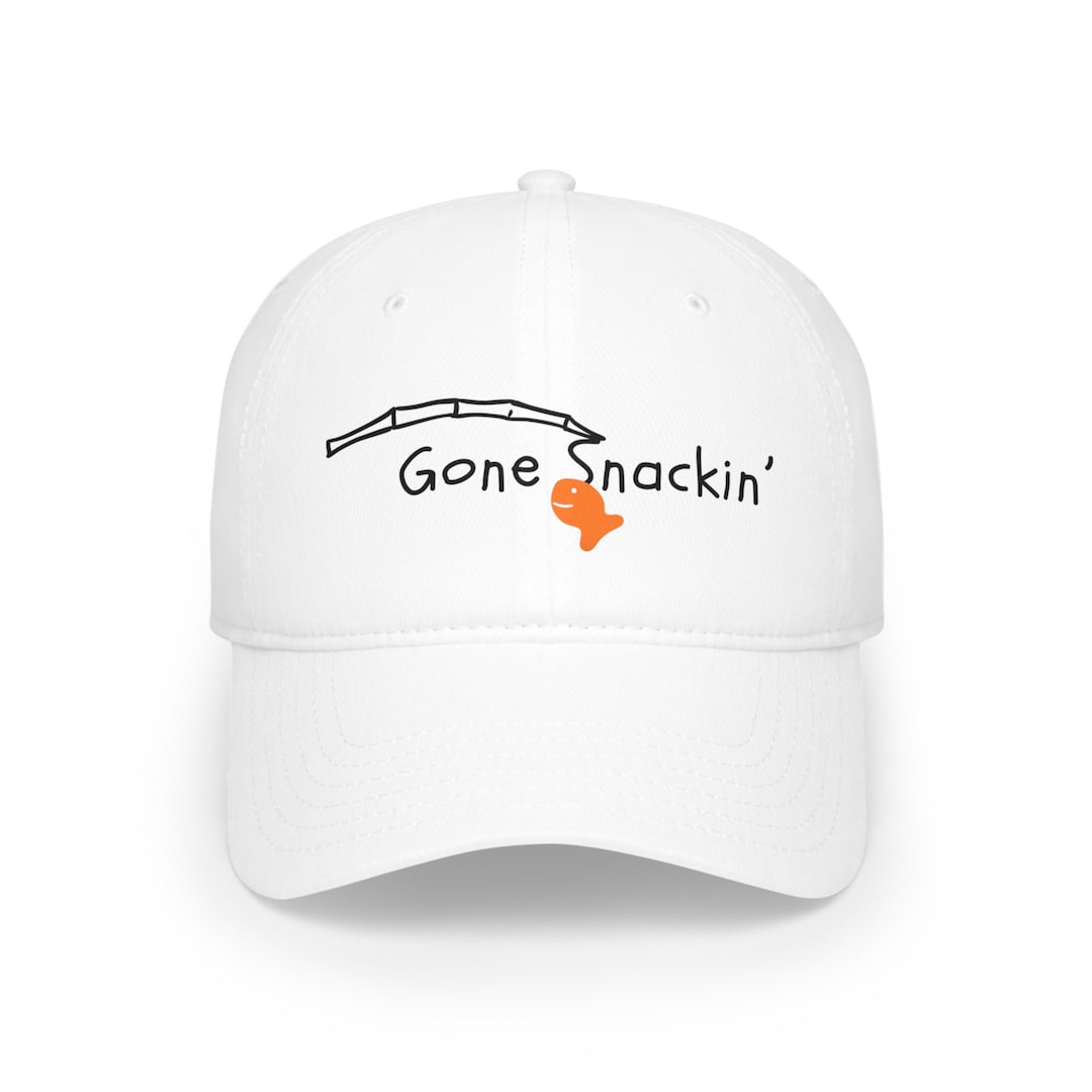 Gone Snackin Baseball Cap | Funny Goldfish Hat | Gifts for Snackers ...