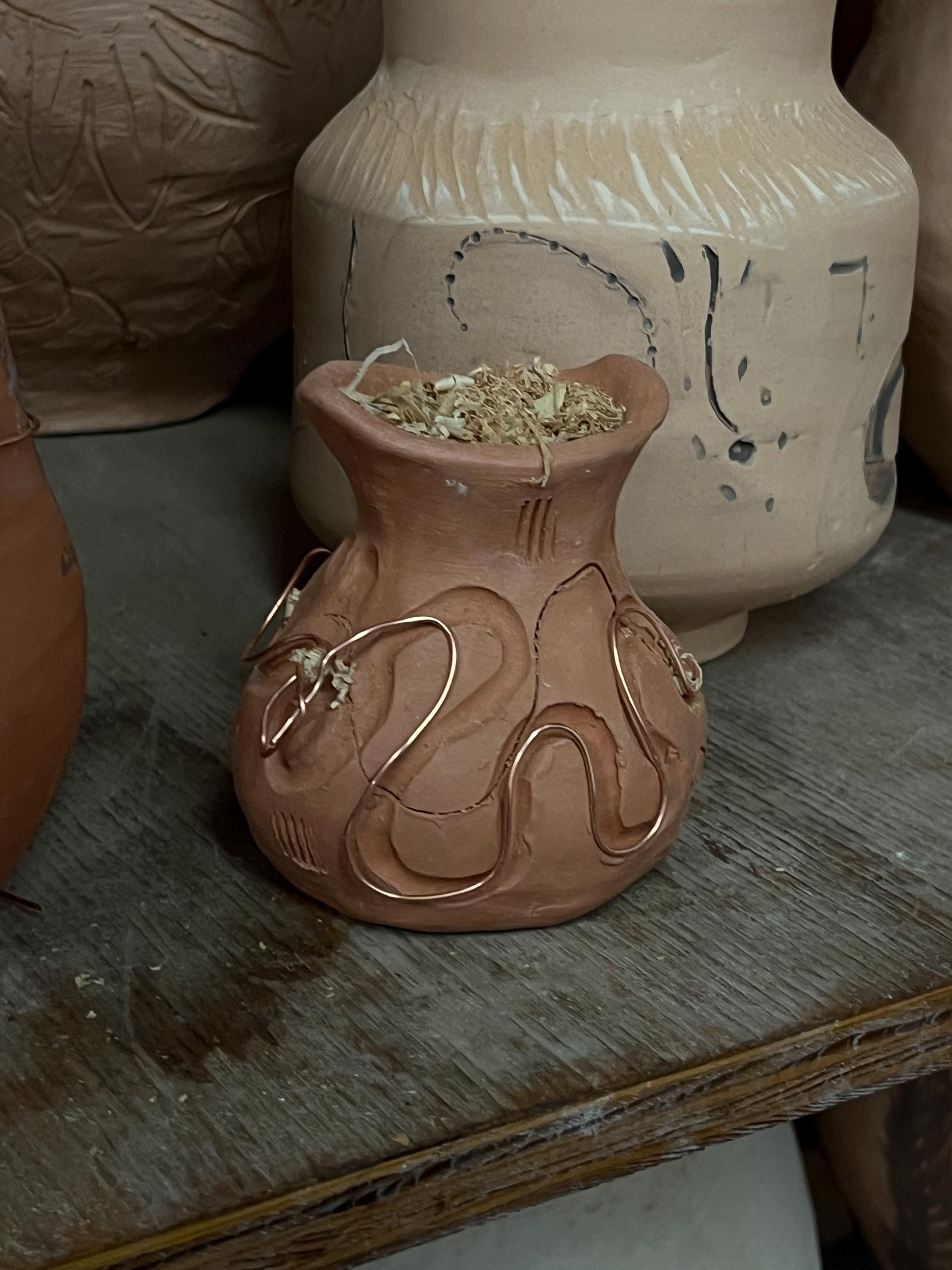 Pit-fired Earthenware Vase - Etsy