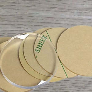 1/8" (3mm) Clear Acrylic Discs With or Without Hole, X-mas Ornament, 2 ...