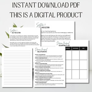 Transitioning Teacher's Career Journal | Career Planner | Printable ...