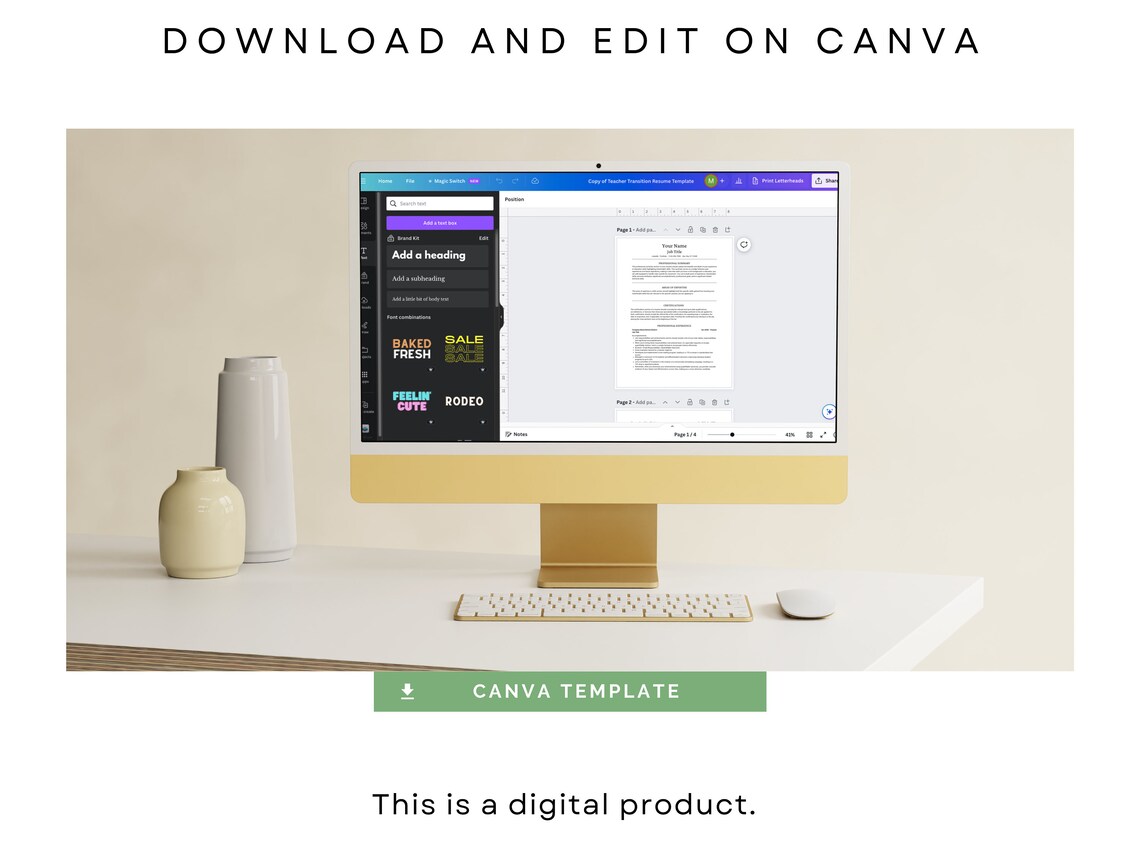 Transitioning Teacher Resume Template & Cover Letter| Propel Your ...