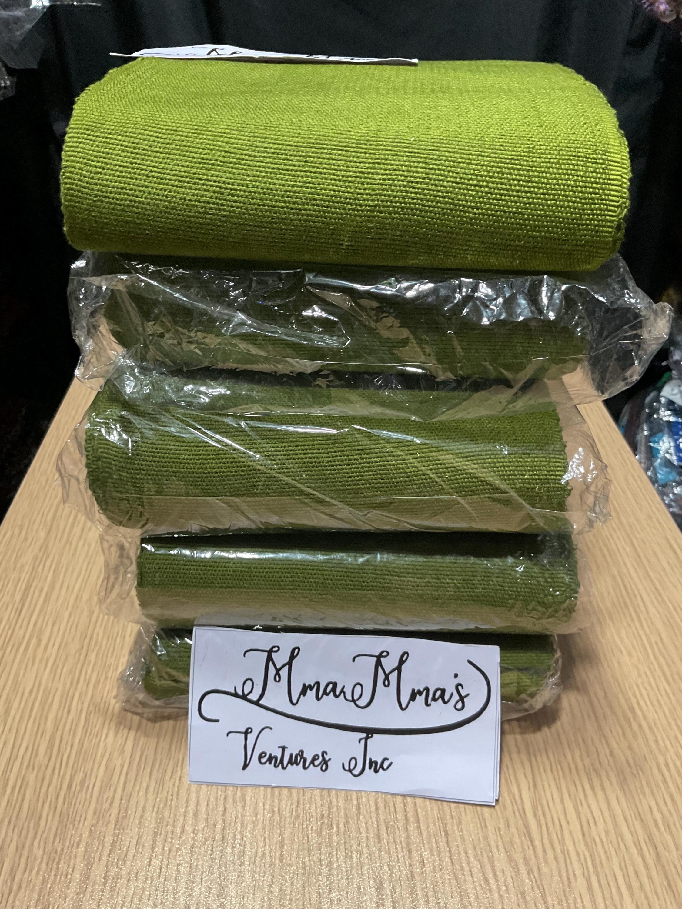 Olive Green Aso Oke Fabric Bundle: Handwoven Nigerian Cotton - Etsy