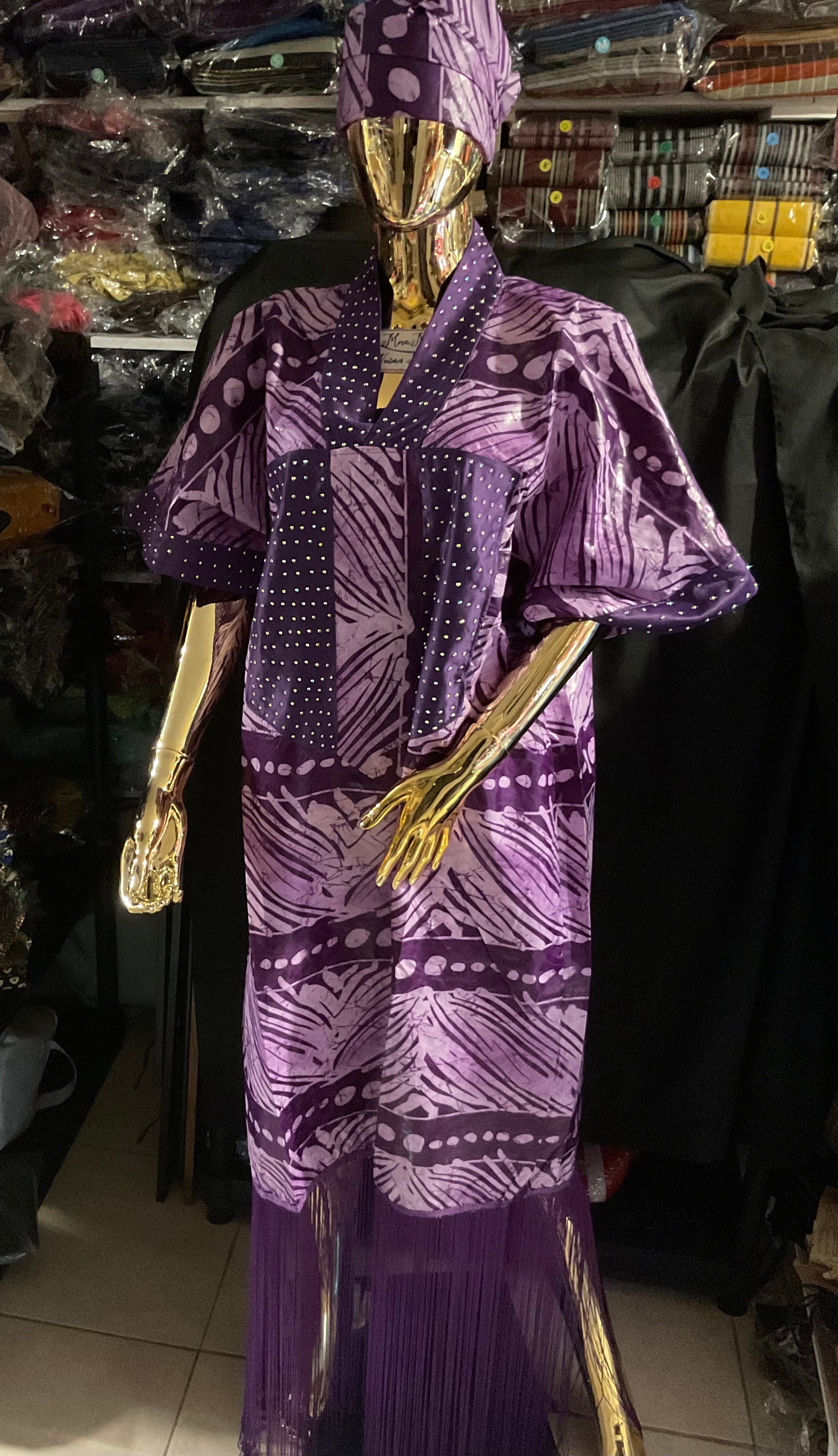 Adire/kampala/ankara Bou Bou Dresses, Tye&dye Bubu, Women Bubu Dresses ...