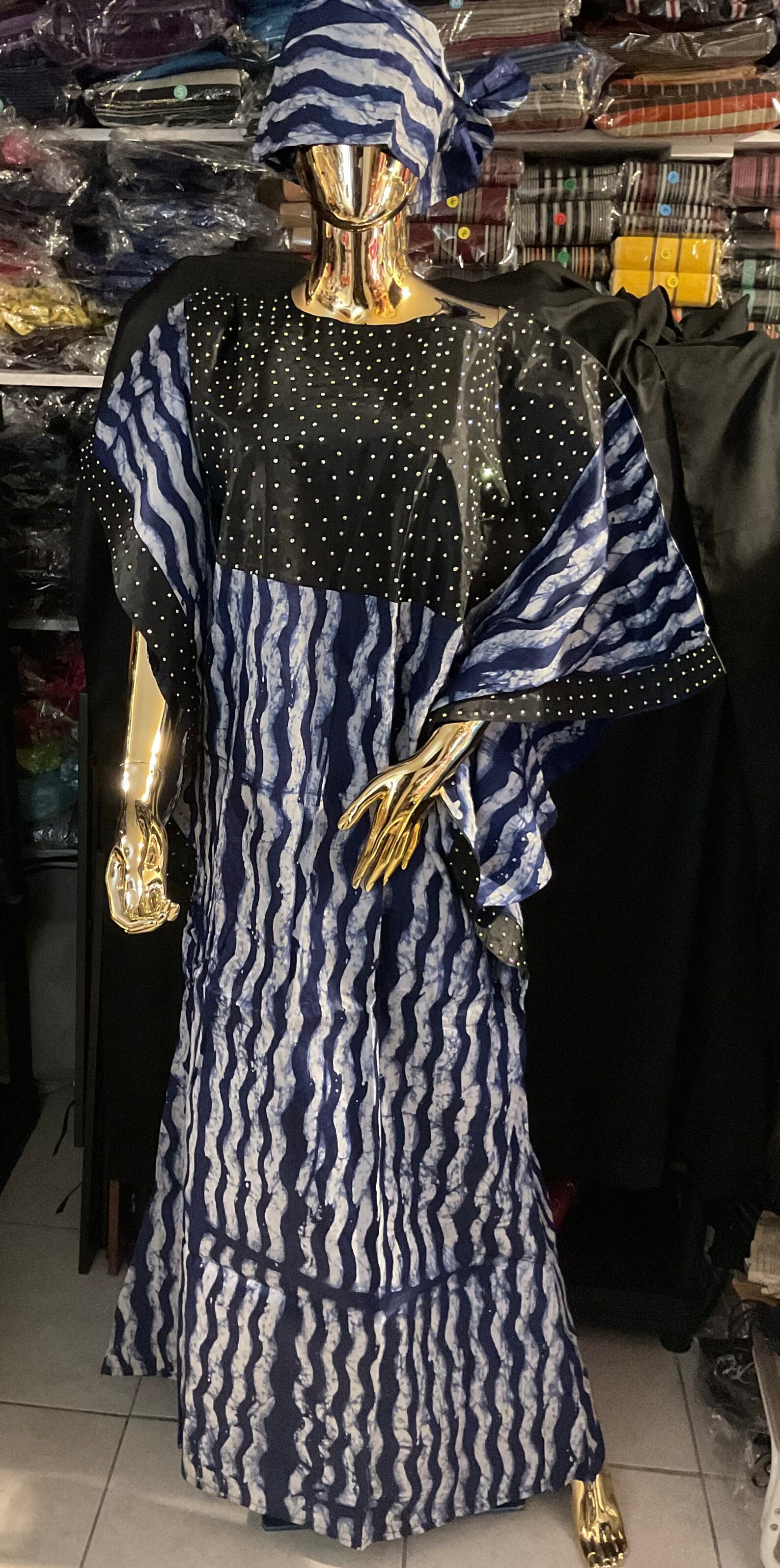 Adire/kampala/ankara Bou Bou Dresses, Tye&dye Bubu, Women Bubu Dresses ...