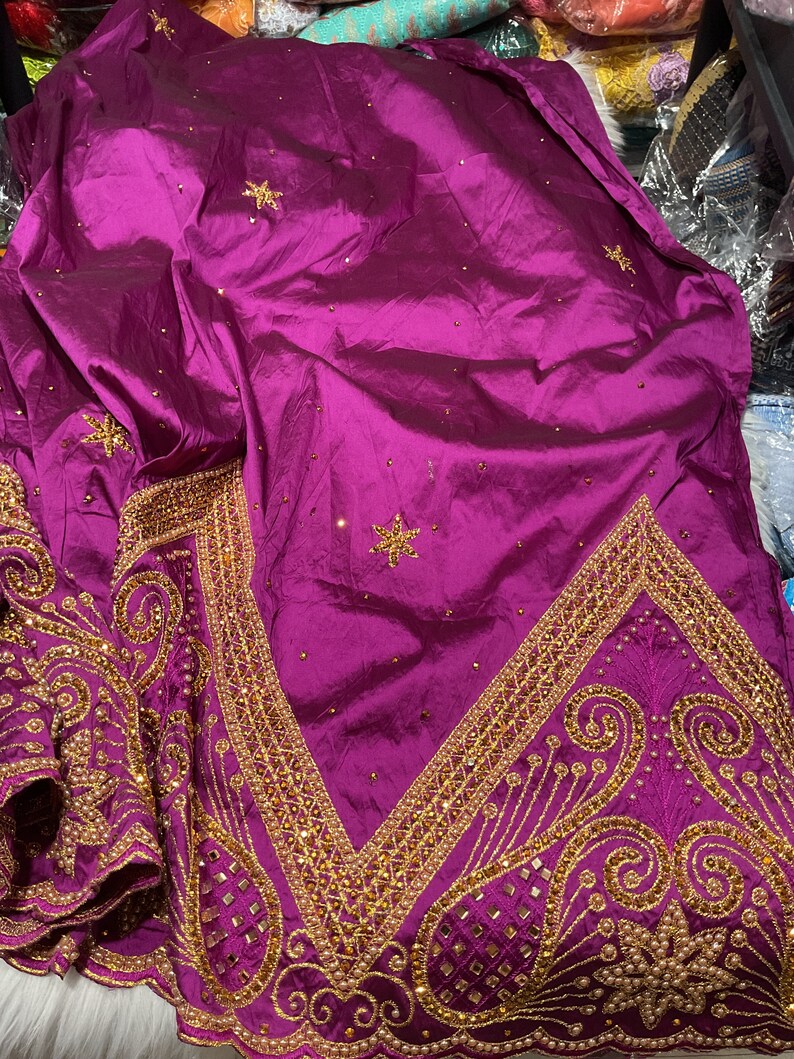 Nigeria Silk George Fabric, High Quality Indian Raw Silk for Women/men ...