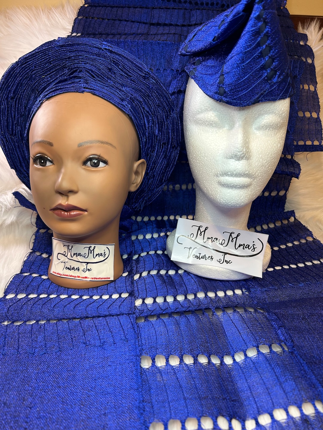 Aso Oke Nigerian Auto Gele Jawu Complete Couple Bridal Set, Nigeria ...