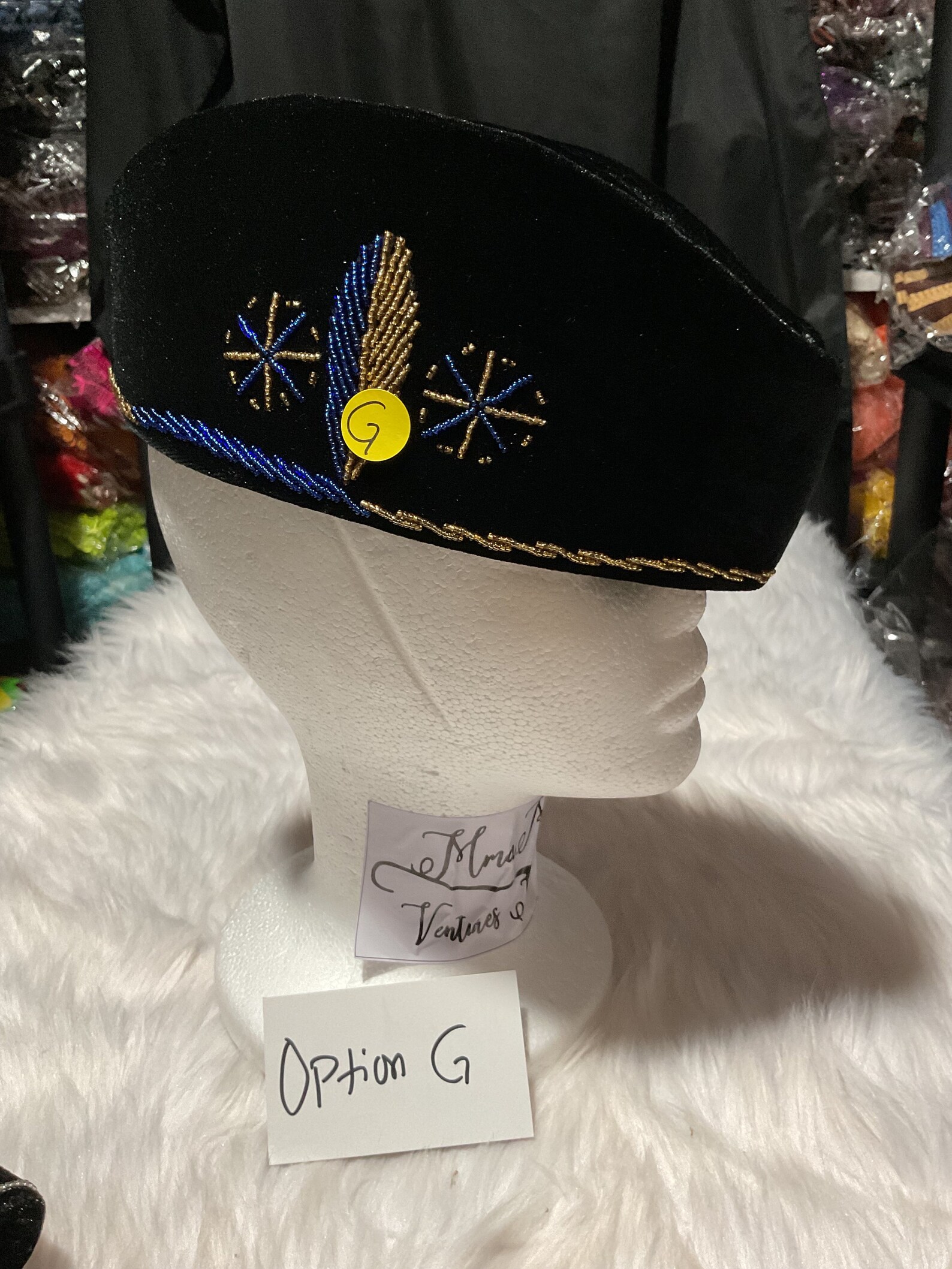 Beaded Velvet Efik Calabar Hat: Nigerian Traditional Chieftaincy ...