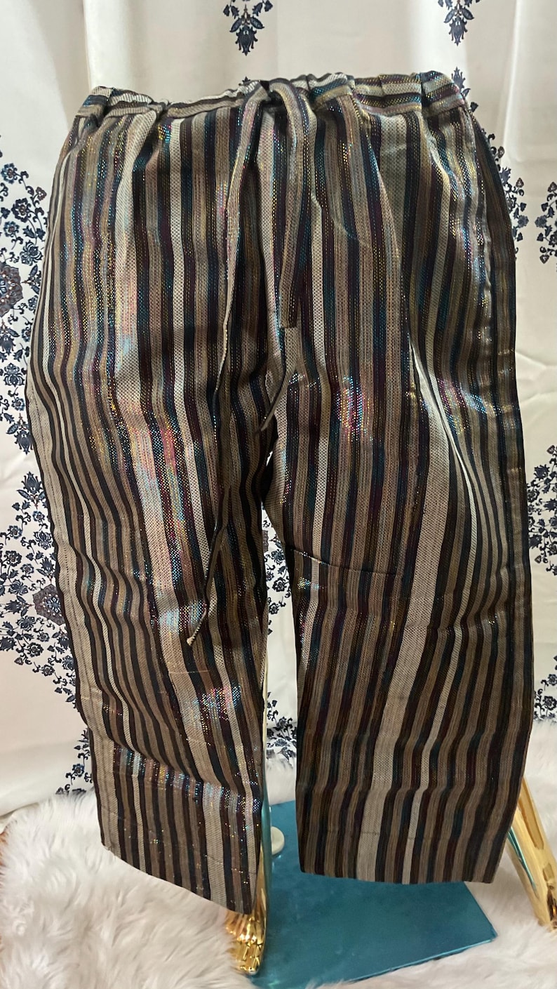 Aso Oke Cargo|pallazzo|wide|pants: Nigerian Streetwear W/pockets ...