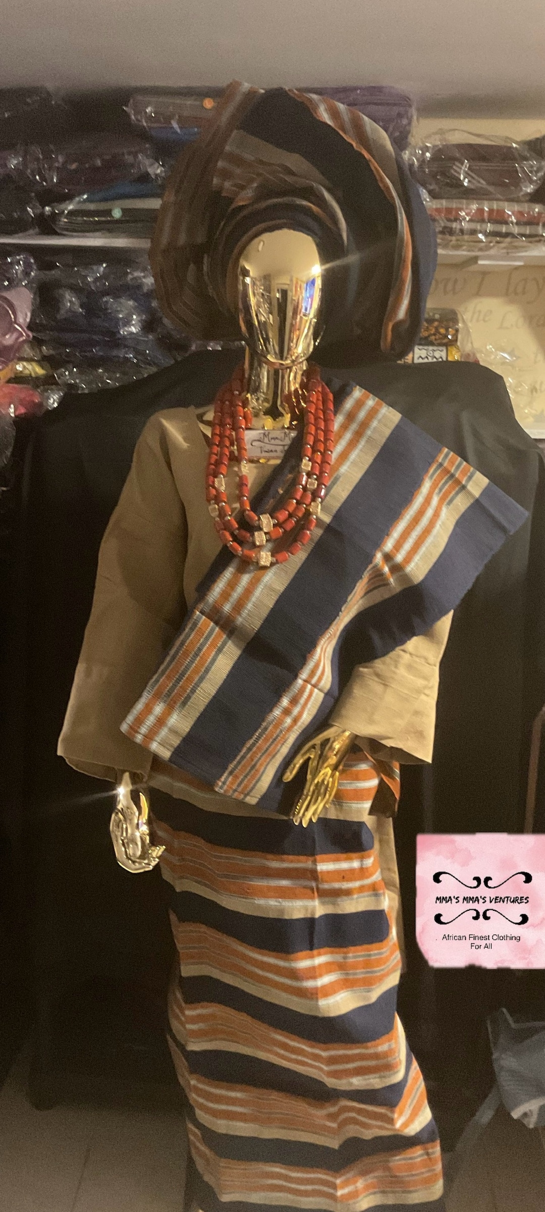 Aso Oke Complete Women 5-piece Set. Aso-ofi, Bride, Groom, Mother~bride ...