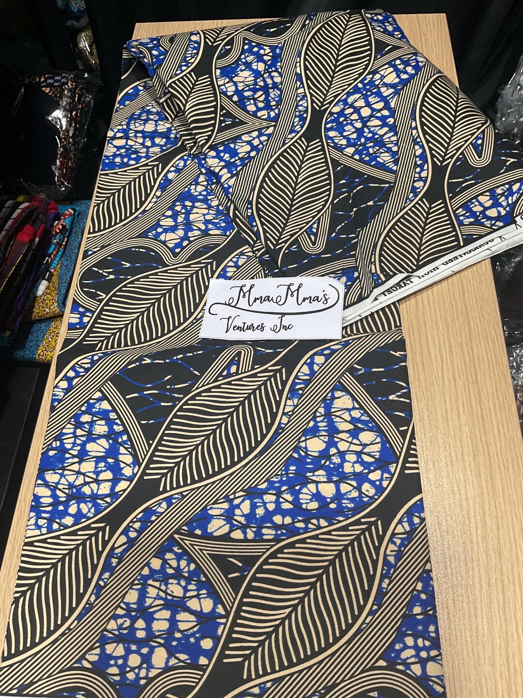 Blue Ankara Fabric: Veritable Block Prints - 6 Yards - Etsy