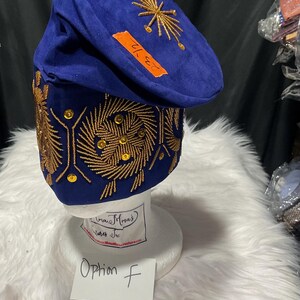 Beaded Ozo Cap Velvet/suede Igbo Cap, Nigerian Men Hat, African Men Hat ...