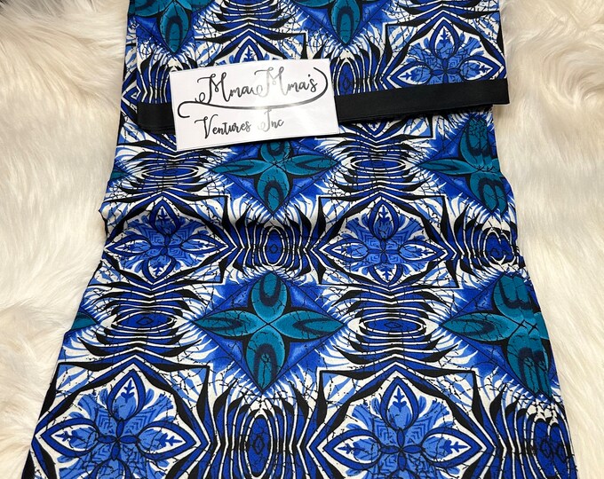 Ankara Fabric, Adire Ankara, Adire Ankara Fabric - 5 Yards. Blue Adire ...