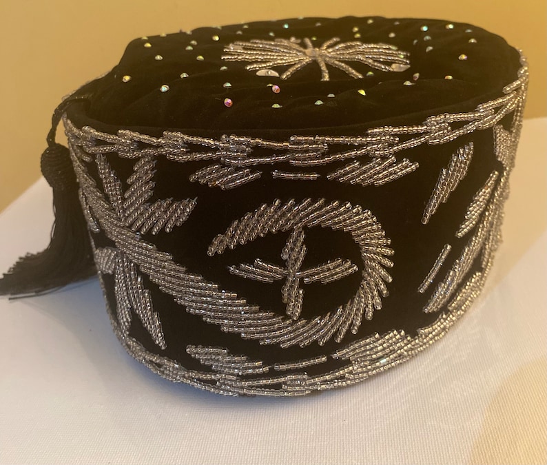 Beaded Ozo Cap Velvet/suede Igbo Cap, Nigerian Men Hat, African Men Hat ...