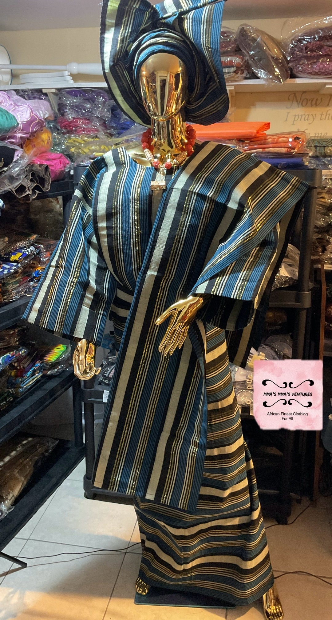 Aso Oke Women's 5-piece Set: Vintage Aso-ofi Bridal Outfit (large) - Etsy