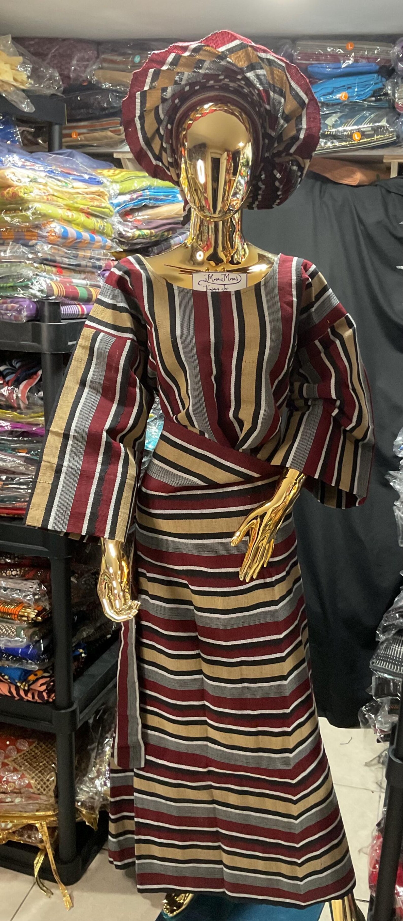 Aso Oke Women's 5-piece Set: Vintage Etu, Bride/celebrant Outfit ...