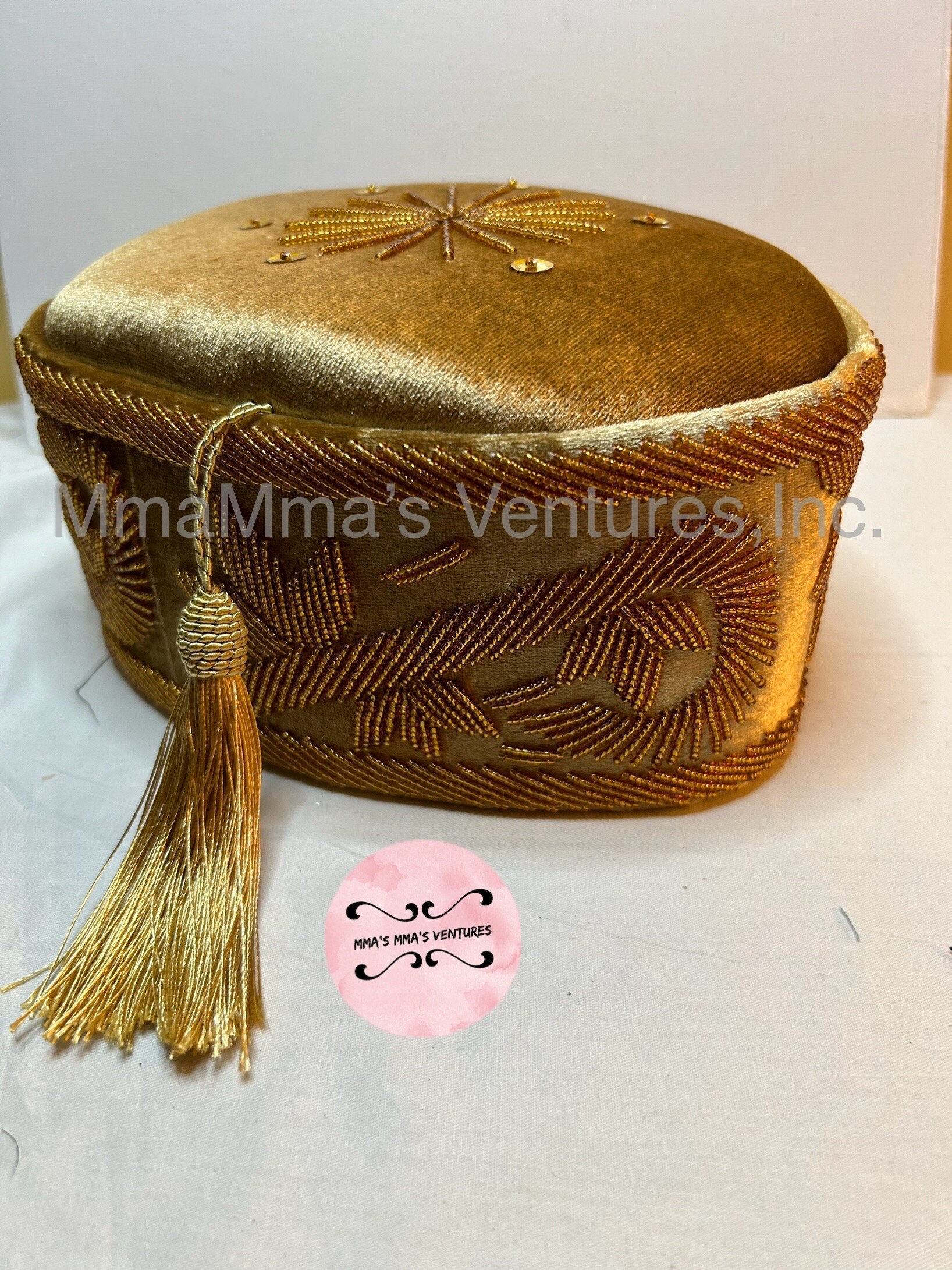 Beaded Ozo Cap Velvet/suede Igbo Cap, Nigerian Men Hat, African Men Hat ...