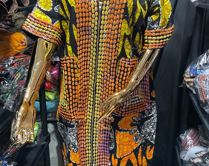 Adire/kampala/ankara Bou Bou Dresses, Tye&dye Bubu, Women Bubu Dresses ...