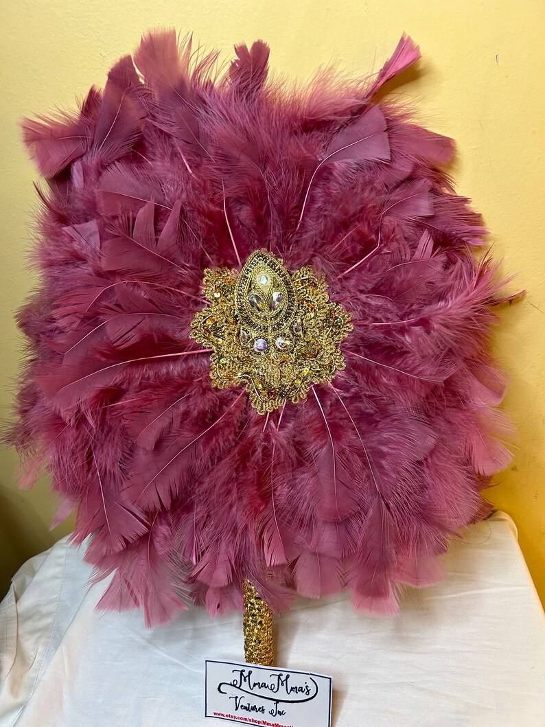 Feathers African Hand Fan, Bridal Hand Fan, Traditional Wedding Hand ...