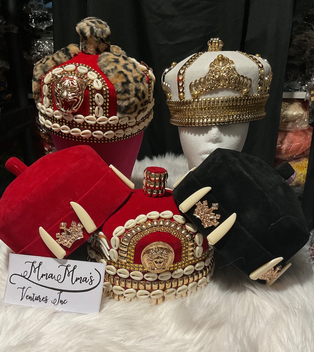 Igbo Cowrie Velvet Hat: Nigerian Royalty Cap for Men - Etsy