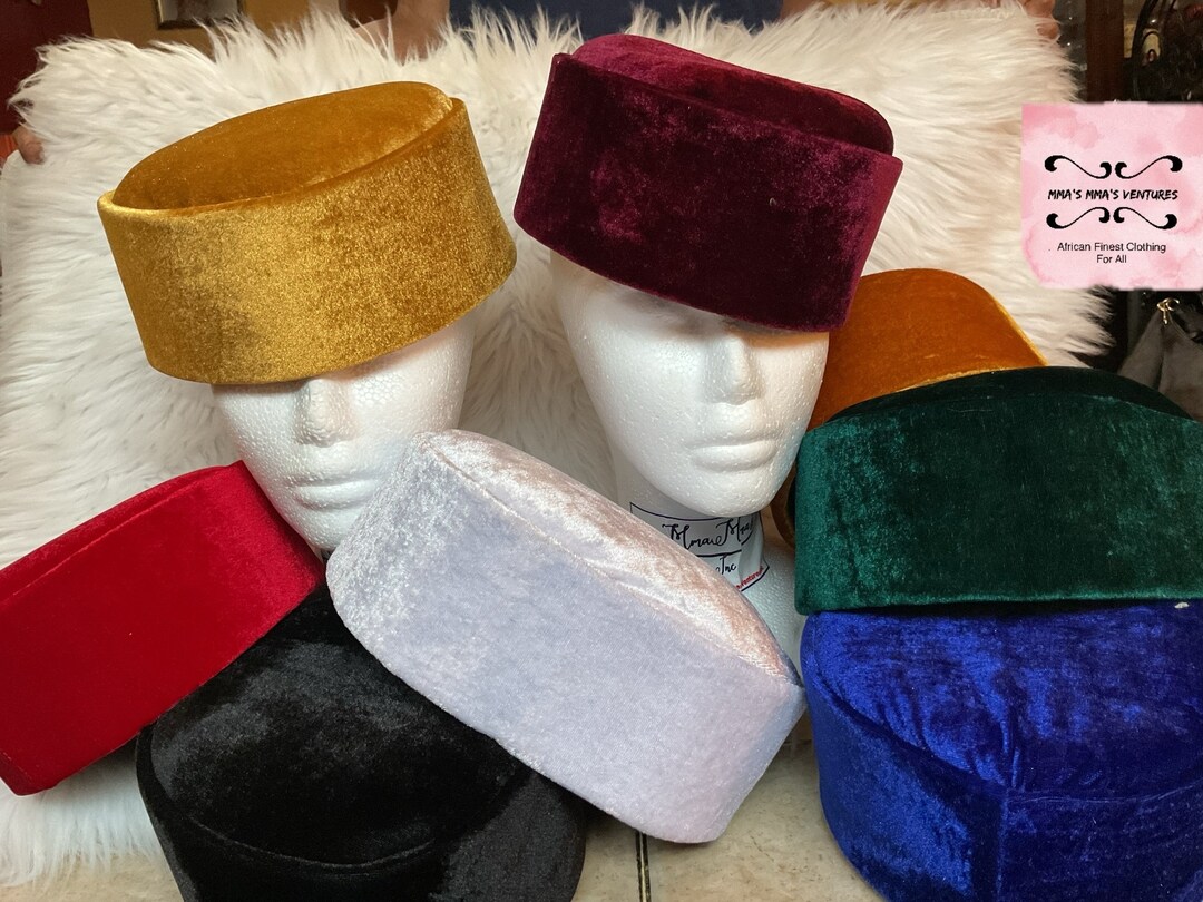 Velvet Igbo Ozo Cap: Nigerian Men's Wedding Hat - Etsy