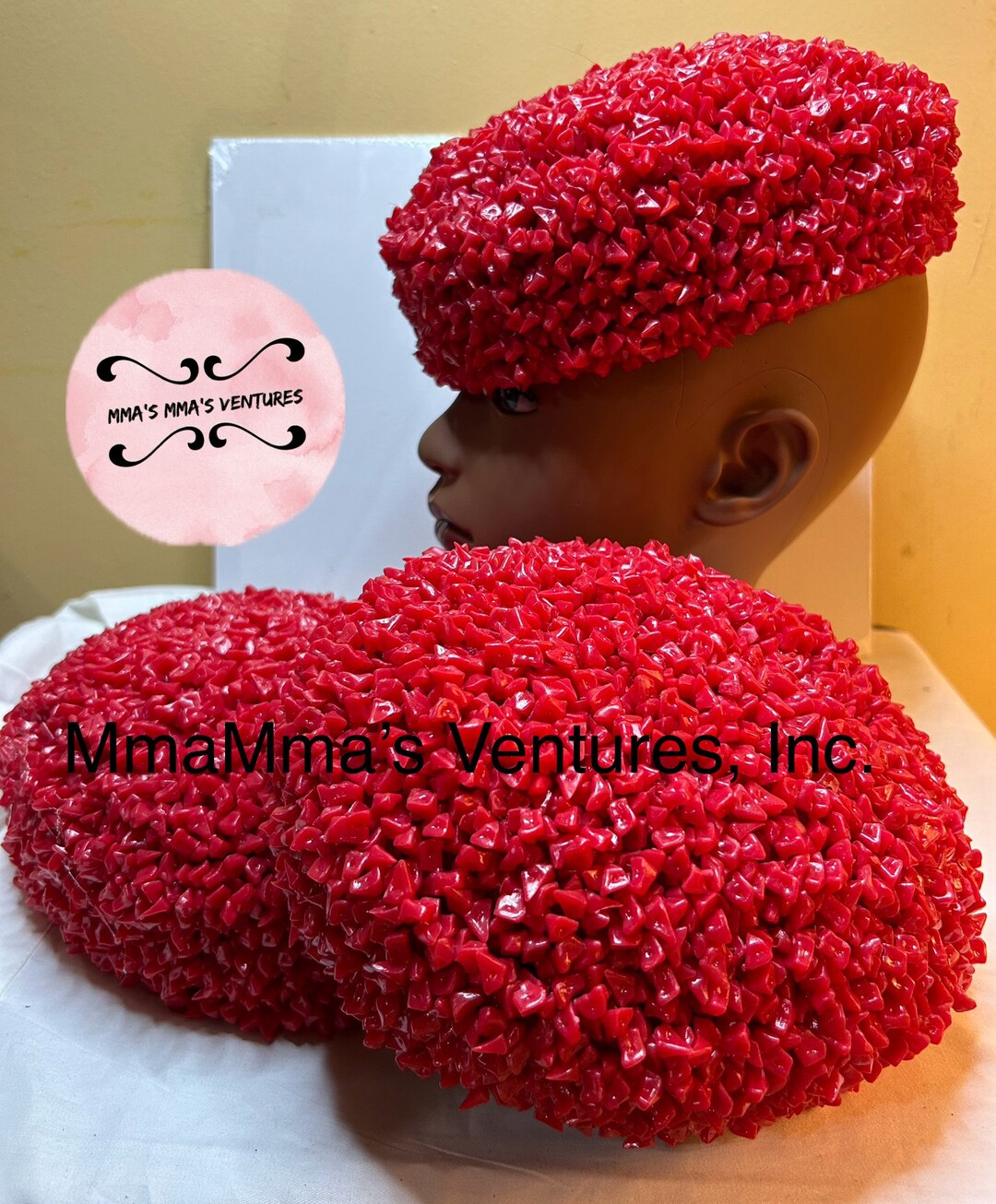 Beaded FAUX Coral Headpiece. Edo/benin/igbo Free Size, Ready to Wear ...