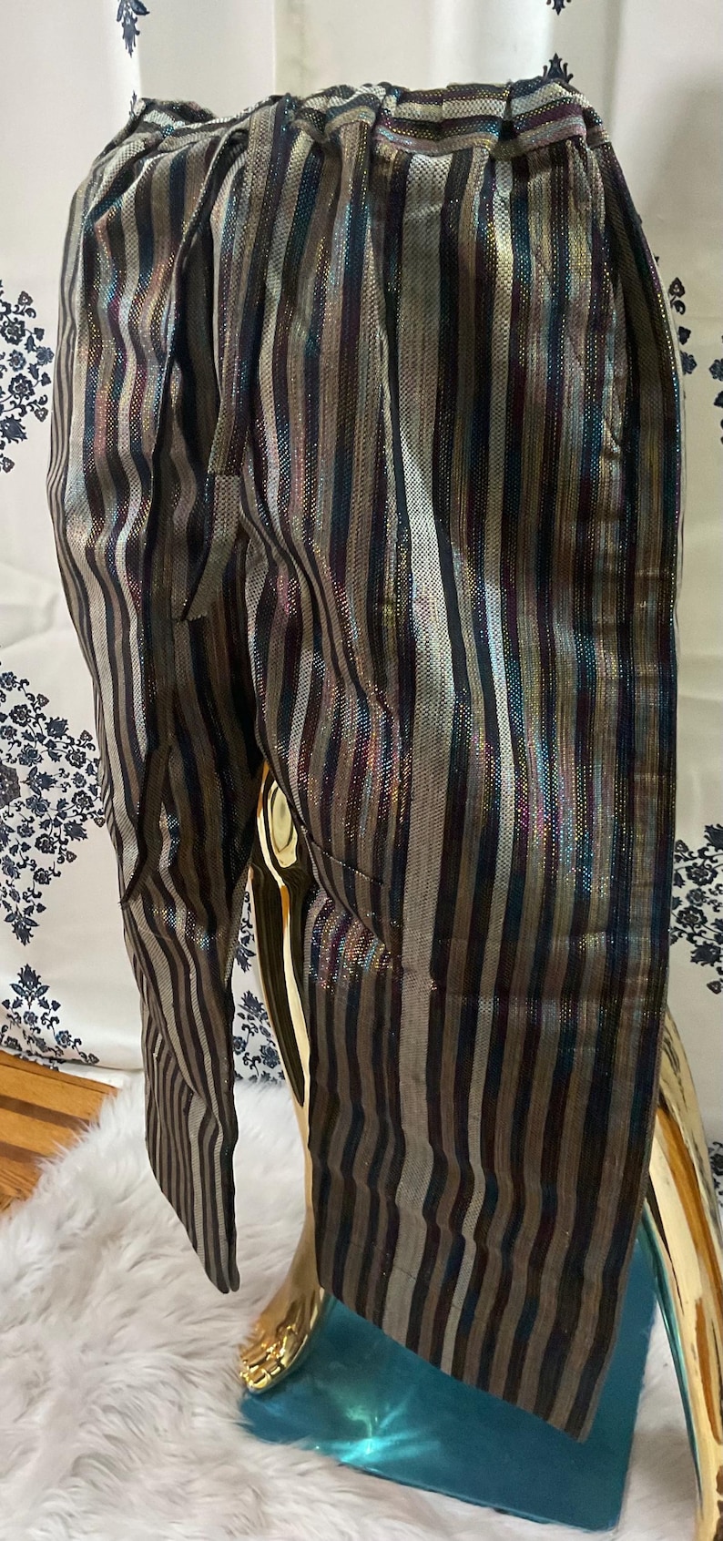 Aso Oke Cargo|pallazzo|wide|pants: Nigerian Streetwear W/pockets ...