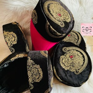 Tiger Head Velvet Igbo Ozo Cap: Nigerian Mens Hat - Etsy