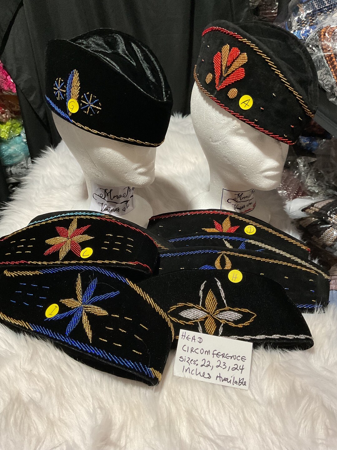 Beaded Efik/ibibio/calabar Hat for Men. Chieftaincy Hat Traditional Hat ...