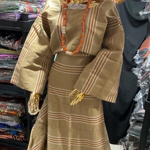 Sanyan Aso Oke, Etu, 5-piece Complete Set, Aso-ofi, Bride, Groom, Mom ...