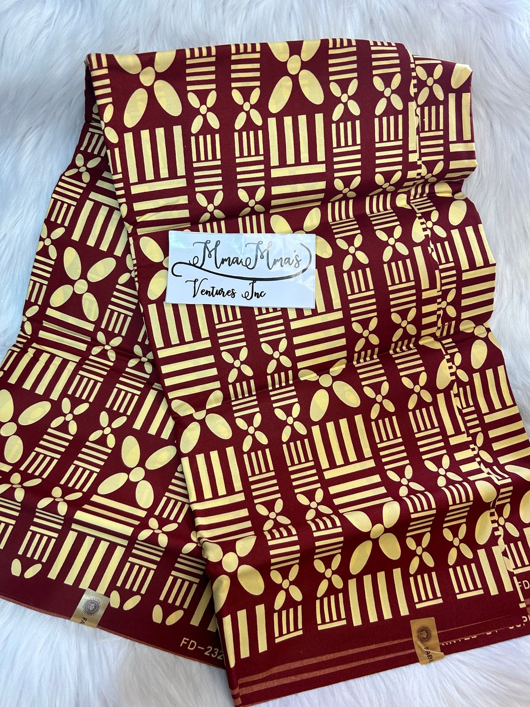 Kente Ankara Fabric: African Print Block Fabric - 6 Yards - Etsy