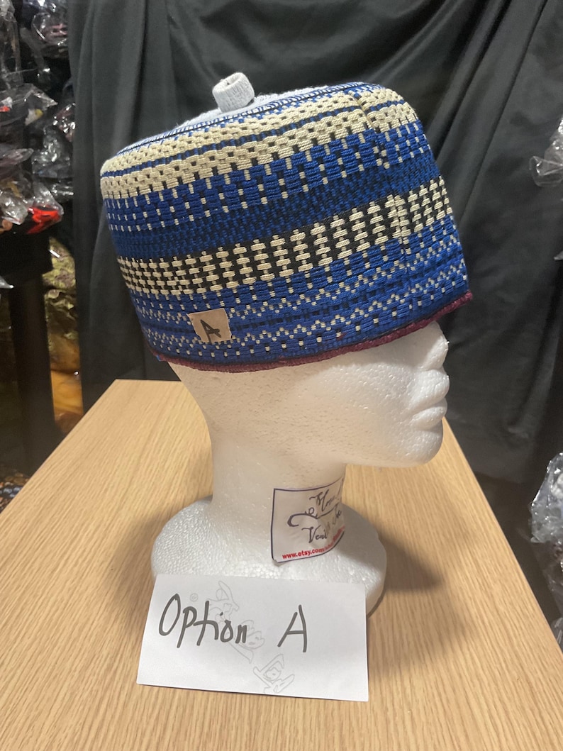 Northern Nigeria Hausa Kufi Hat: African Mallam Cap (size 22 1/2) - Etsy