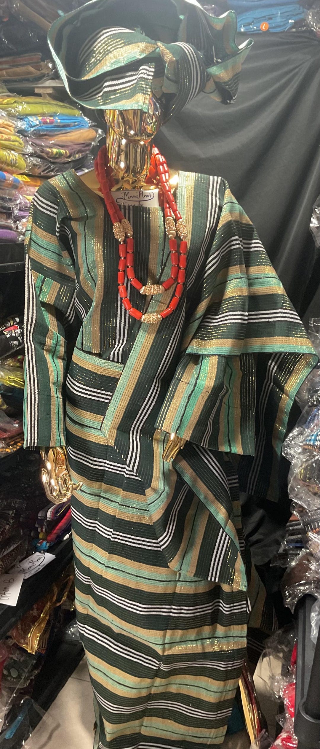 Aso Oke Complete Women 5-piece Set. Aso-ofi, Bride, Groom, Mother ...