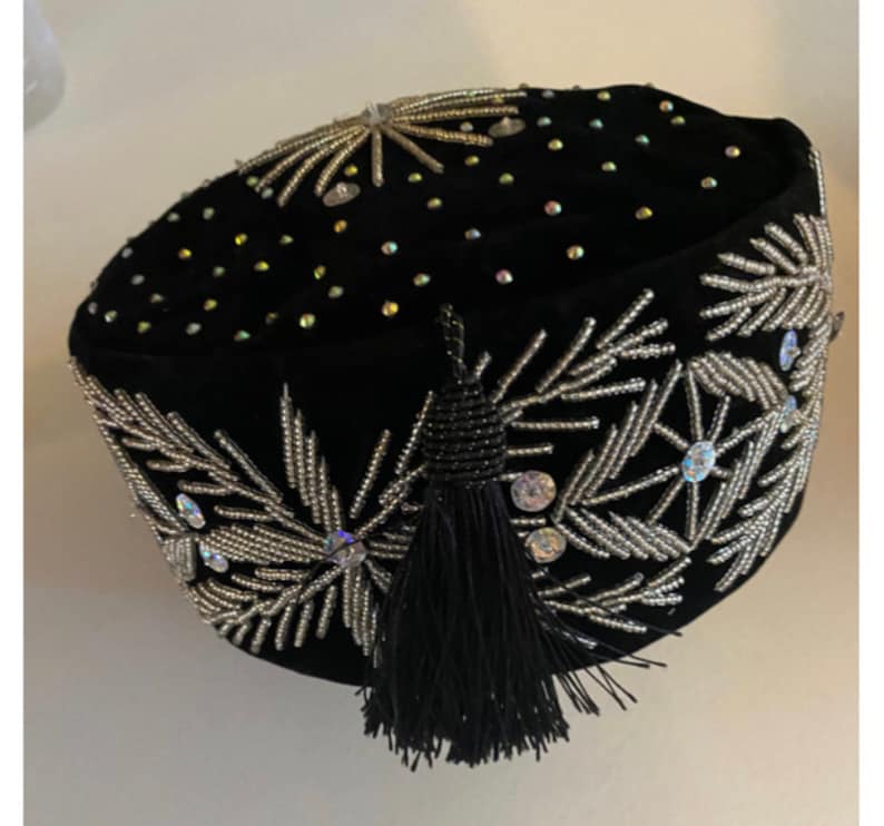 Beaded Ozo Cap Velvet/suede Igbo Cap, Nigerian Men Hat, African Men Hat ...