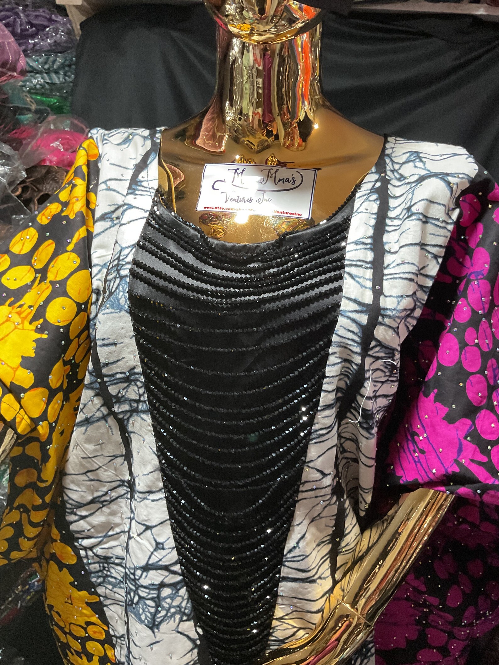 Adire/kampala/ankara Bou Bou Dresses, Tye&dye Bubu, Women Bubu Dresses ...