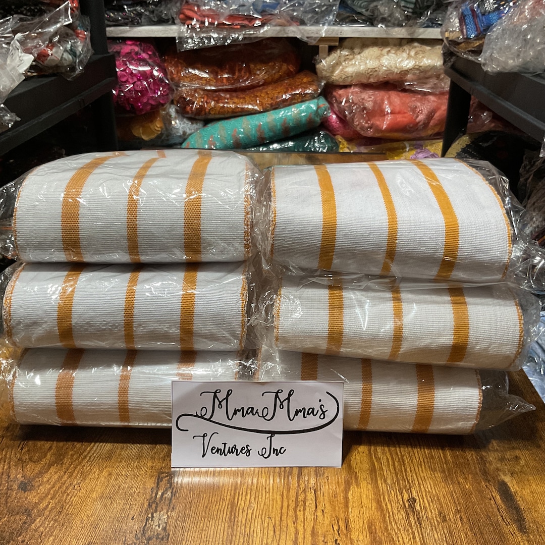 Handmade Aso Oke Fabric Bundle: Plain Woven Strips - Etsy