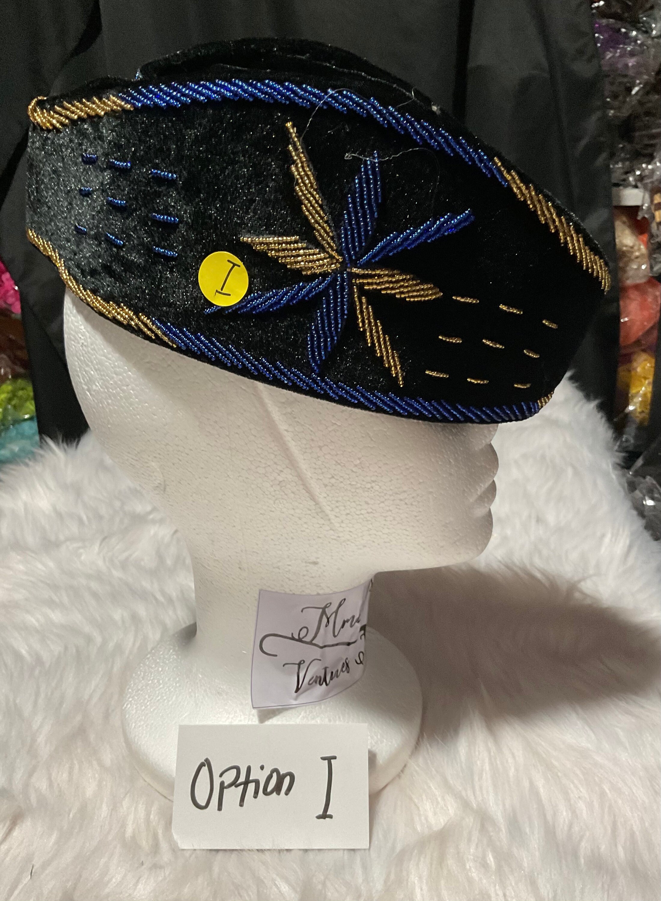 Beaded Velvet Efik Calabar Hat: Nigerian Traditional Chieftaincy Hat - Etsy