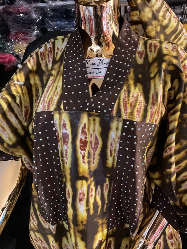 Adire/kampala/ankara Bou Bou Dresses, Tye&dye Bubu, Women Bubu Dresses ...