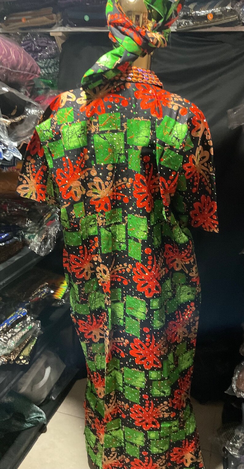 Adire/kampala/ankara Bou Bou Dresses, Tye&dye Bubu, Women Bubu Dresses ...