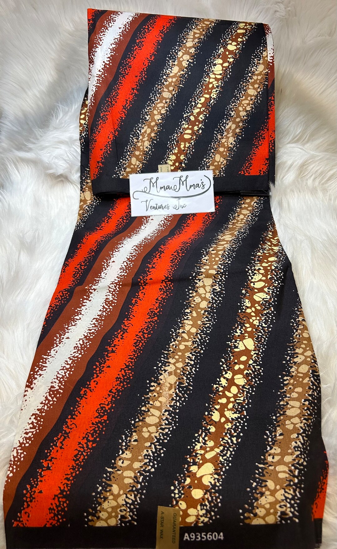 Ankara Fabric, Adire Ankara, Adire Fabric - 5 Yards. Red/brown Adire ...