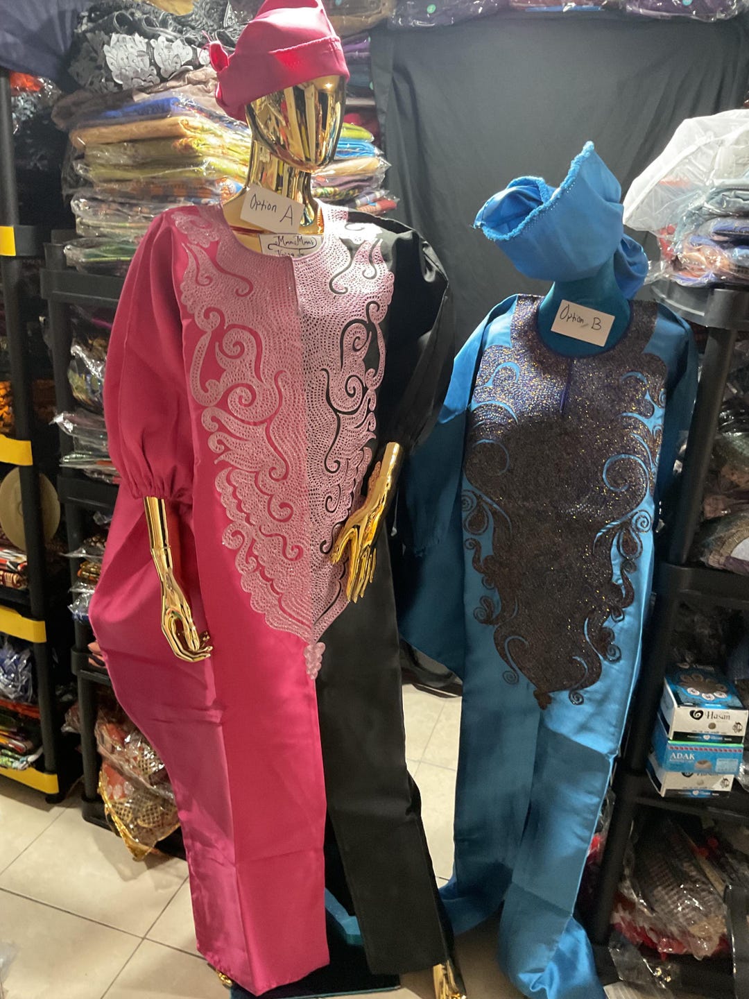 Mikado Bou Bou Dresses, RICH AUNTY Bubu, Women Embroidered Bubu Dresses ...