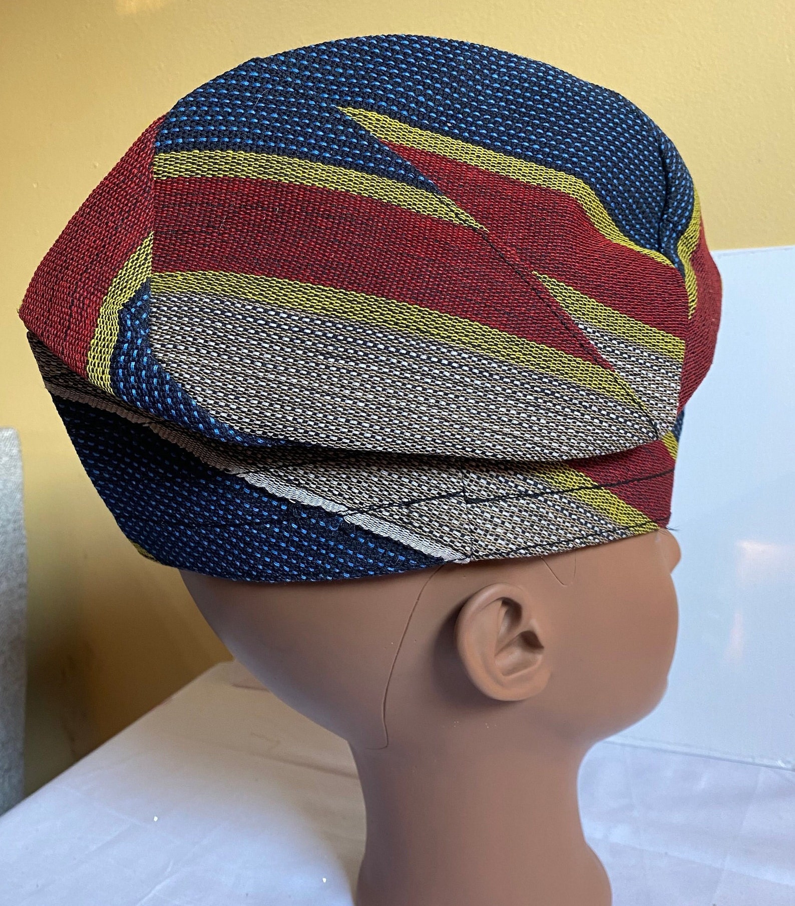 Aso Oke Hat Yoruba Aso Oke Cap, Aso Oke Fila Hat/owambe Hat/fila Hat ...